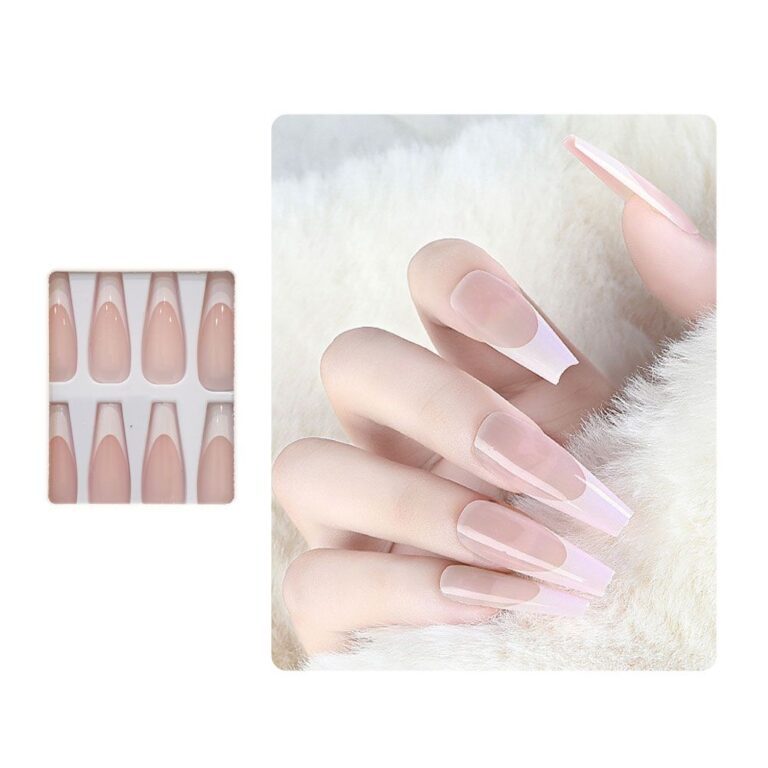 Press On Nails | False Nails (French Tip Natural | Weekend) - Emarkon ...